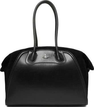 Vivienne Westwood Femme, Sacs, Noir, Taille: ONE Size Sac &agrave; main &agrave; poign&eacute;e sup&eacute;rieure en cuir d&eacute;grad&eacute;