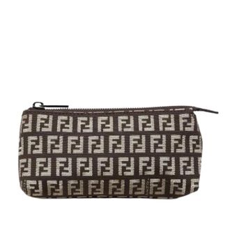 Fendi Porte-monnaie en toile Pre-owned - Femme - Pre-owned - Brun - Taille: ONE Size