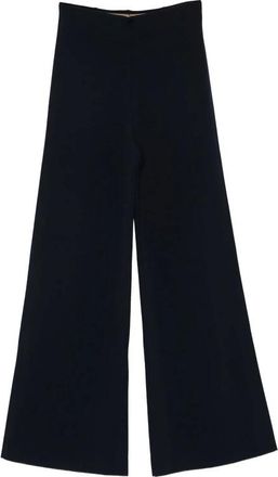 Max Mara Femme, Pantalons, Bleu, Taille: 40 FR Viscose Cr&ecirc;pe Knit Pantalons