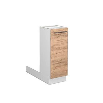 Vicco Îlot de Cuisine Fame-Line, Chêne de Force doré/Blanc, 30 cm sans Plan de Travail