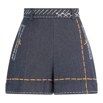 Moschino Shorts mit Kontrastn&auml;hten - - Shorts - Damen - Grau - S