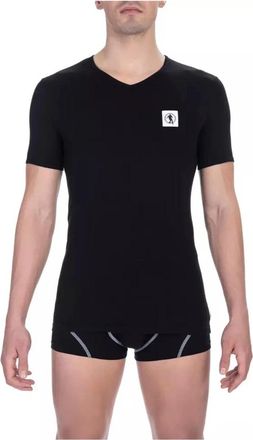 Dirk Bikkembergs Klassisches V-Ausschnitt Baumwoll-T-Shirt - - Underwear - Herren - Schwarzk - XL