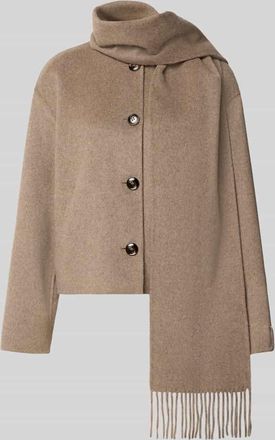 Comma Jacke aus Woll-Mix mit Schal