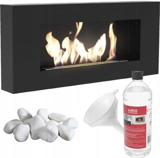 Kratki Wandkamin Bioethanol DELTA FLAT T&Uuml;V Zubeh&ouml;rset