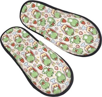 Generic Fourrure Pantoufles Grenouille Mignonne Avec De La Glace Doux Pantoufles DH&ocirc;tel Portative Maison Slippers Pour Spa Int&eacute;rieur Chambre M