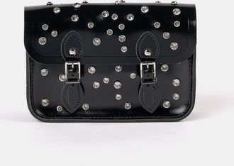 The Cambridge Satchel Company The Little One - High Shine Black with Swarovski Crystals