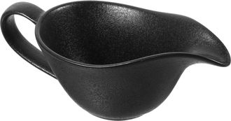 Valiclud Serviersch&uuml;ssel Aus Porzellan Mit Abtropfbecher Schwarze Saucen Schale F&uuml;r Steakso&szlig;e Und Milch Robust Und Leicht Zu Reinigen F&uuml;r Gastronomie Und Zuhau