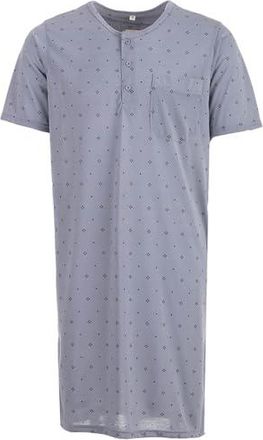Lucky Brand Chemise de nuit à manches courtes pour homme - Avec poche et boutons - Poche poitrine, gris clair, XL