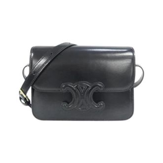 Celine Pre-owned Teen Cuir Triomphe Calf Shoulder Bag - Femme - Pre-owned - Noir - Taille: ONE Size
