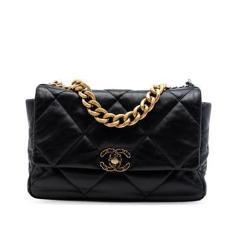 Chanel Pre-owned Large 19 Flap Bag - - Pre-owned - Damen - Schwarzk - ONE SIZE