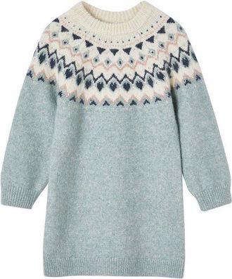 Vertbaudet Minikleid M&auml;dchen Jacquard-Strickkleid