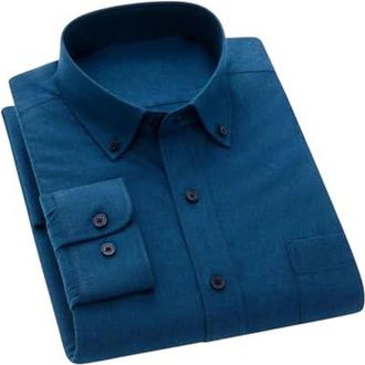 Generic Chemises pour homme, coupe ajust&eacute;e, chemise unie formelle &agrave; carreaux, haut d&eacute;contract&eacute; daffaires, 2705-10, 3XL