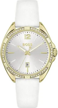 HUGO BOSS Femme, Accessoires, Blanc, Taille: ONE Size Montre habill&eacute;e en acier inoxydable