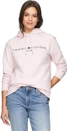 Tommy Hilfiger Logo Hoodie Sweat &agrave; capuche avec logo pour femme, X-Large