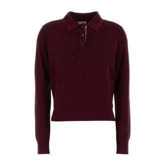 Burberry Polo Manches Longues Mandy - Femme - Tops - Violet - Taille: 42 FR