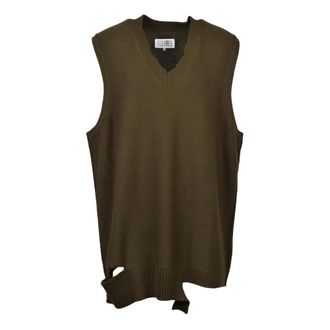 Maison Margiela Homme, Pulls, Vert, Taille: S Gilet Over