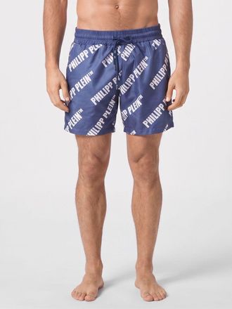 Philipp Plein Badeshorts aus Nylon von mit Kontrastlogo und Kordelzug