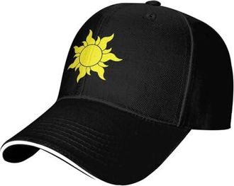 Generic Chapeau De Baseball Symbole du Soleil Chapeau De Golf Anti-Soleil Classique Casquette D&Eacute;t&eacute;, pour Plage, Camping, Cyclisme, 55-59cm