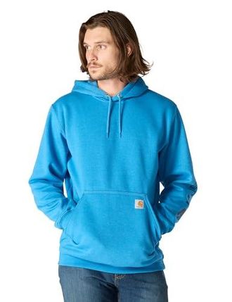 Carhartt Work in Progress Sweat &agrave; Capuche &agrave; Poids Moyen avec Logo Signature sur la Manche pour Homme, Horizon Blue Heather, 4X-Large