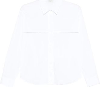 PESERICO Femme, Blouses et Chemises, Blanc, Taille: 42 FR Chemise en Popeline de Coton Stretch