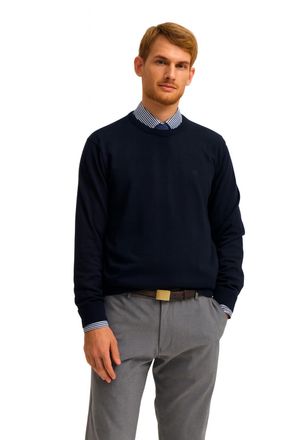 Bugatti Herren Pullover Rundhals 7400-85510D Regular Fit Basic Essentials Baumwolle