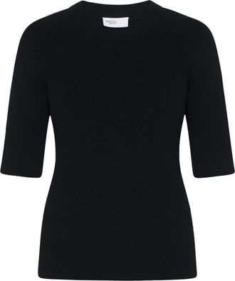 Rosetta Getty t-shirt nervur&eacute; &agrave; manches courtes - Noir