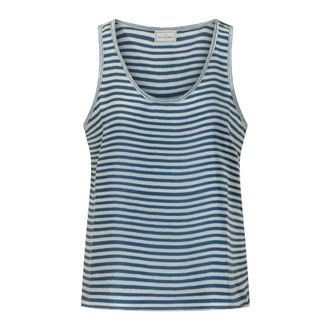Pierre-Louis Mascia Femme, Tops, Bleu, Taille: 38 FR D&eacute;bardeur en Soie Ray&eacute;