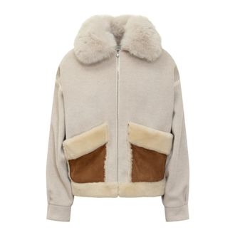 Ava Adore Femme, Vestes, Beige, Taille: 40 FR Veste Shearling