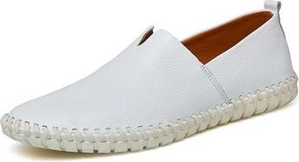 Generic Mocassins for Hommes, d&eacute;tails de Couture en Peau de Vache, Bout Rond, antid&eacute;rapants, Confortables, Flexibles, Talon Plat, Bal de Promo, Marche, &agrave; Enfi
