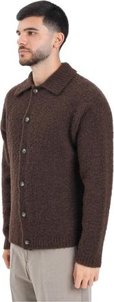 Selected Homme, Pulls, Brun, Taille: M Cardigan Bouclé marron
