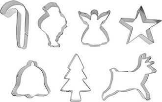 Ibili Set 7 CORTAPASTAS Navidad ESTAÑADOS
