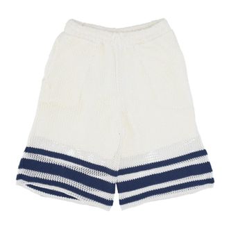 Arte Gestreifte Strickshorts - - Shorts - Herren - Wei&szlig; - L