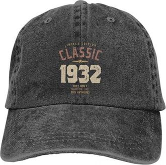 Generic Casquette de baseball classique 1932 90e anniversaire r&eacute;tro vintage casquette de baseball hommes femmes visi&egrave;re protection snapback casquettes cadeau