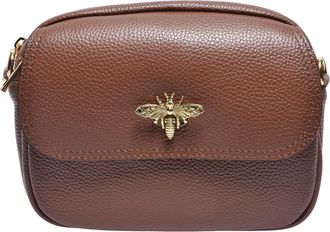Roberta M Kastanienbraun Rindsledertasche