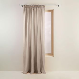 Madura Rideau Galon Fronceur Doubl&eacute; Occultant Carlina Ficelle - BEIGE