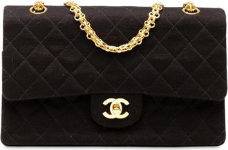 Chanel Hobo Bags - Medium Classic Jersey Bijoux Chain Double Flap - Gr. unisize - in Schwarz - f&uuml;r Damen