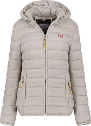 Geographical Norway Atikolor Hood - Doudoune L&eacute;g&egrave;re Femme avec Capuche - Blouson Matelass&eacute; Chaud Mi-Saison - Style Urbain - Poches Zipp&eacute;es - Badge & Drapeau Brod&eacute;s - Coup