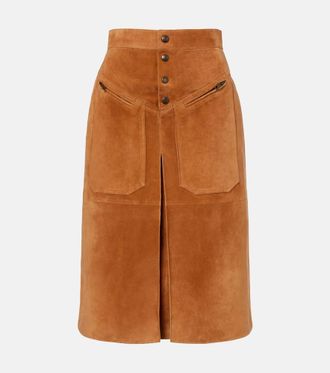 Chlo&eacute; Chlo&eacute; Jupe midi en daim