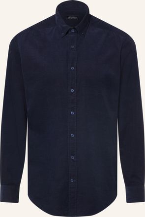 Strokesman's Strokesmans Cordhemd Slim Fit blau