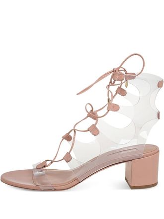 Aquazzura sandales Milos 50 mm à design pre-owned - Tons neutres