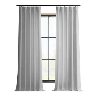 Half Price Drapes Italienische Vorhänge aus Kunstleinen, 274 cm lang, Raumverdunkelungsvorhänge für Schlafzimmer und Wohnzimmer, 127 x 274 cm, (1 Stoff), Taubenweiß