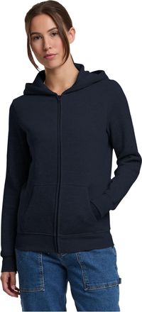Urban Classics Damen Basic Essential Zip Hoody - Kapuzenjacke mit Rei&szlig;verschluss im Regular Fit - L&auml;ssiger Hoodie f&uuml;r Alltag & Freizeit, Marine, L