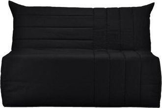 Les Tendances Les Tendances - bultex Banquette bz becci 3 places - l 142 x p 101 cm - Tissu noir