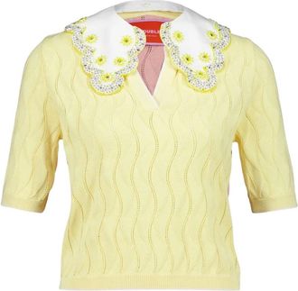 La DoubleJ Femme, Pulls, Jaune, Taille: 38 FR Crop Polo