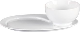 Holst Porzellan MP 160 SH 2-tlg. Porzellan Frühstück-& Snack-Set France Weiß 12,5 x 12,5 x 7,5 cm 1 Set