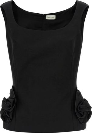 Magda Butrym Femme, Tops, Noir, Taille: 36 FR Blouse 11 Top en m&eacute;lange de soie