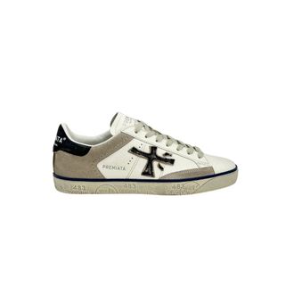 Premiata Homme, Chaussures, Multicolore, Taille: 44 EU Baskets en cuir blanc Steven Blue