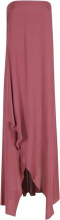 Semicouture Femme, Robes, Rose, Taille: 38 FR Robe Maxi &agrave; Encolure Bandeau