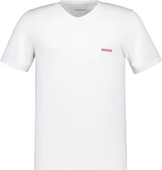 HUGO BOSS Herren T-Shirts wei&szlig; Baumwolle unifarben