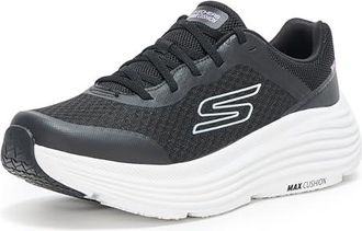Skechers Femme Max Cushioning Endeavour Canova Basket, Black Synthetic/White Trim, 37.5 EU